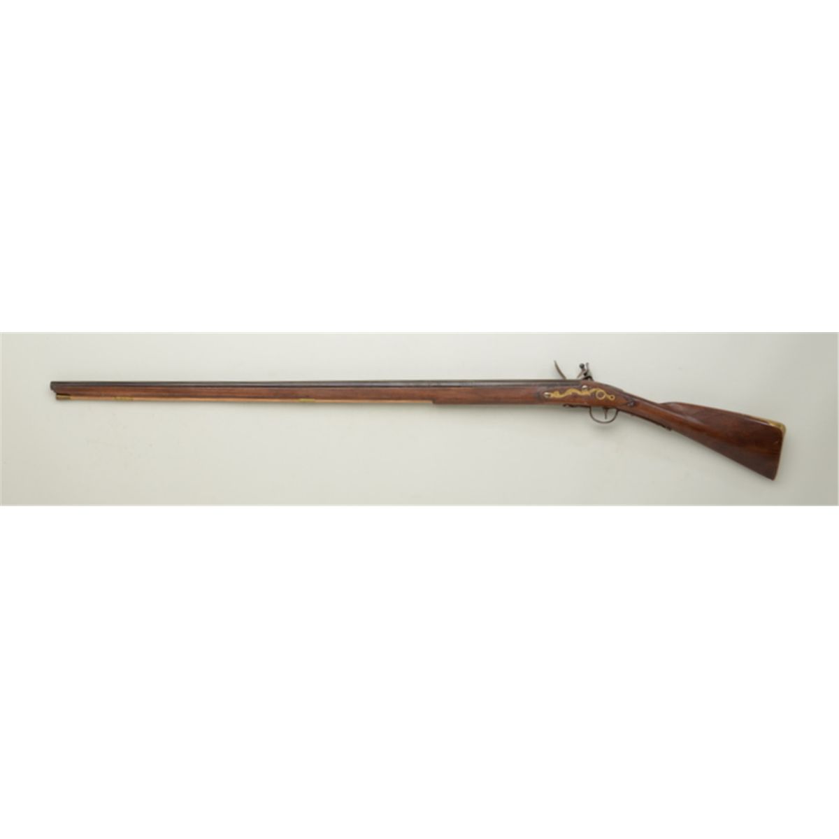 High quality modern copy of a flintlock full-stock trade rifle, .60 cal ...