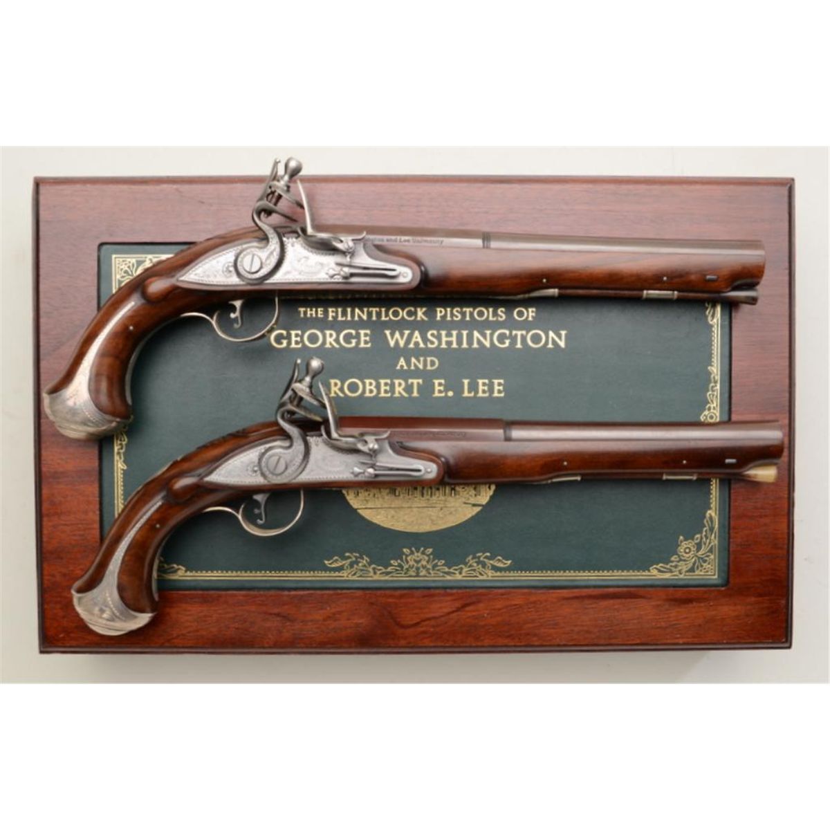 Cased modern copy pair of flintlock pistols by the United States ...