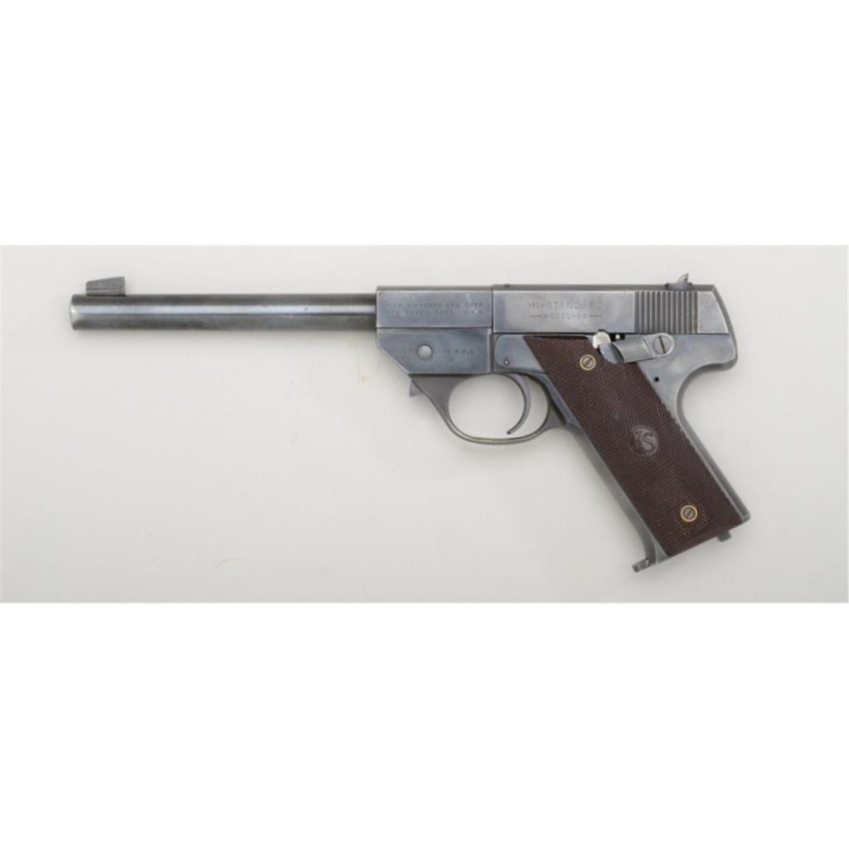 Hi-Standard Model GB semi-auto pistol, .22LR cal., 6-1/2” barrel, blue ...