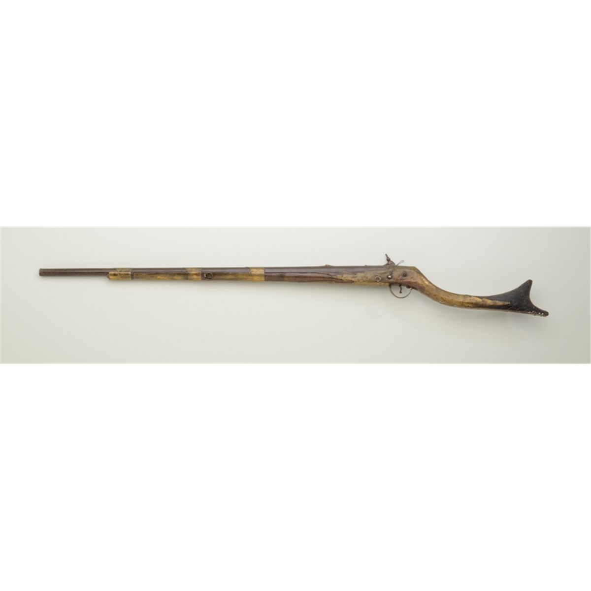 Mid-eastern migulet “rat tail” musket, .60 cal., 33” barrel, ornamented ...