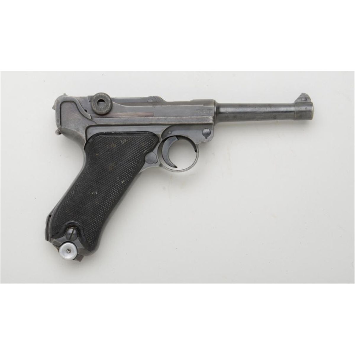 German Luger P. 08 “Black Widow” semi-auto pistol, 9mm cal., 4” barrel ...