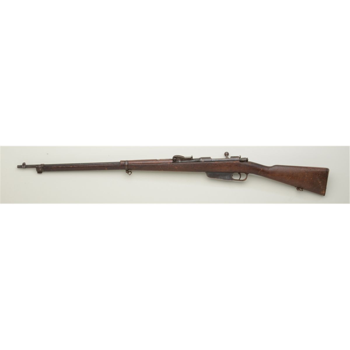 Carcano bolt-action rifle, Terni Arsenal, 6.5mm cal., 31” barrel, blue ...