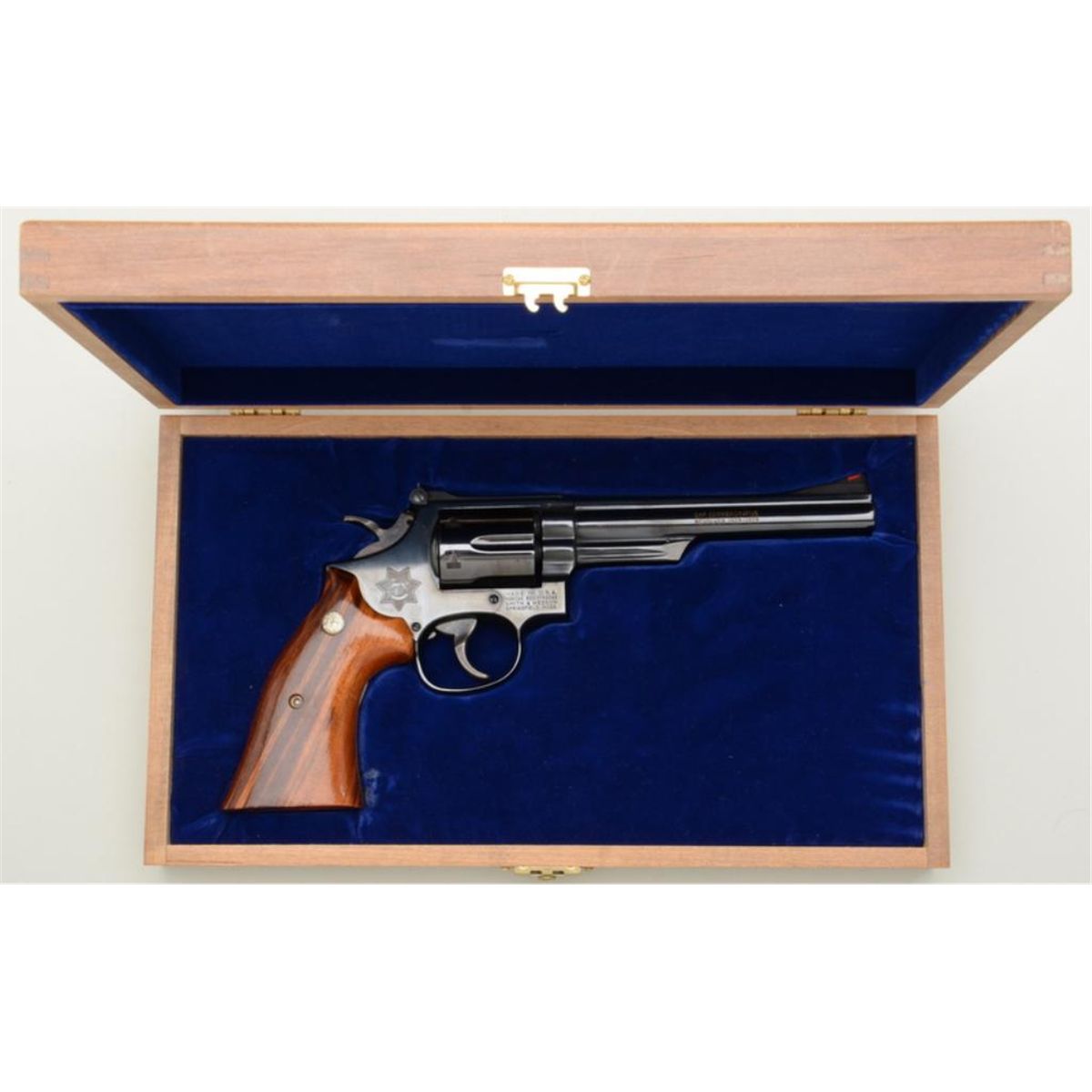 Wood presentation cased Smith & Wesson CHP Commemorative DA Model 19-4 ...