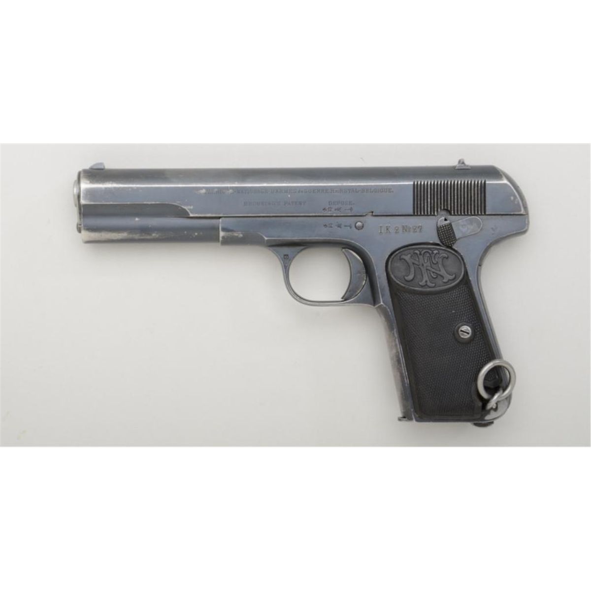FN Model 1903 semi-auto pistol, .380 long cal., 5” barrel, blue finish ...