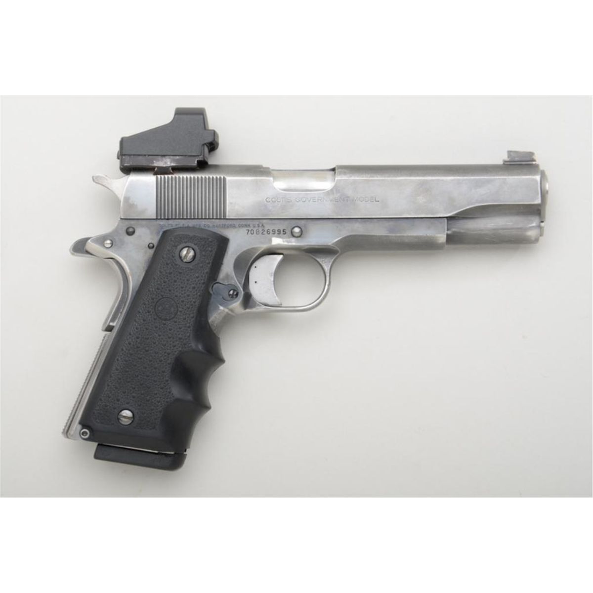 Customized Colt Mark IV/Series 70 semi-auto pistol, .45 cal., 5” Barsto ...
