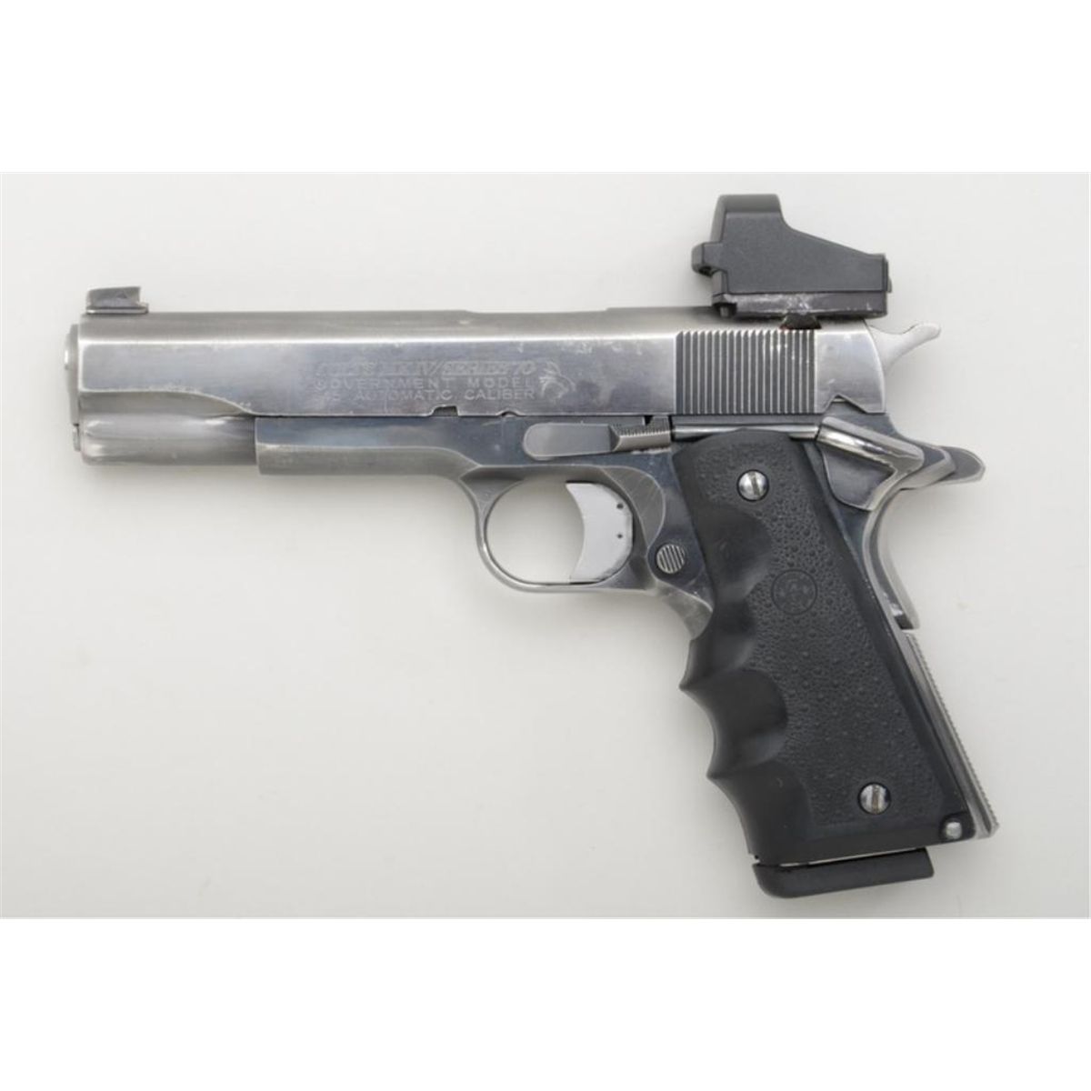 Customized Colt Mark IV/Series 70 semi-auto pistol, .45 cal., 5” Barsto ...