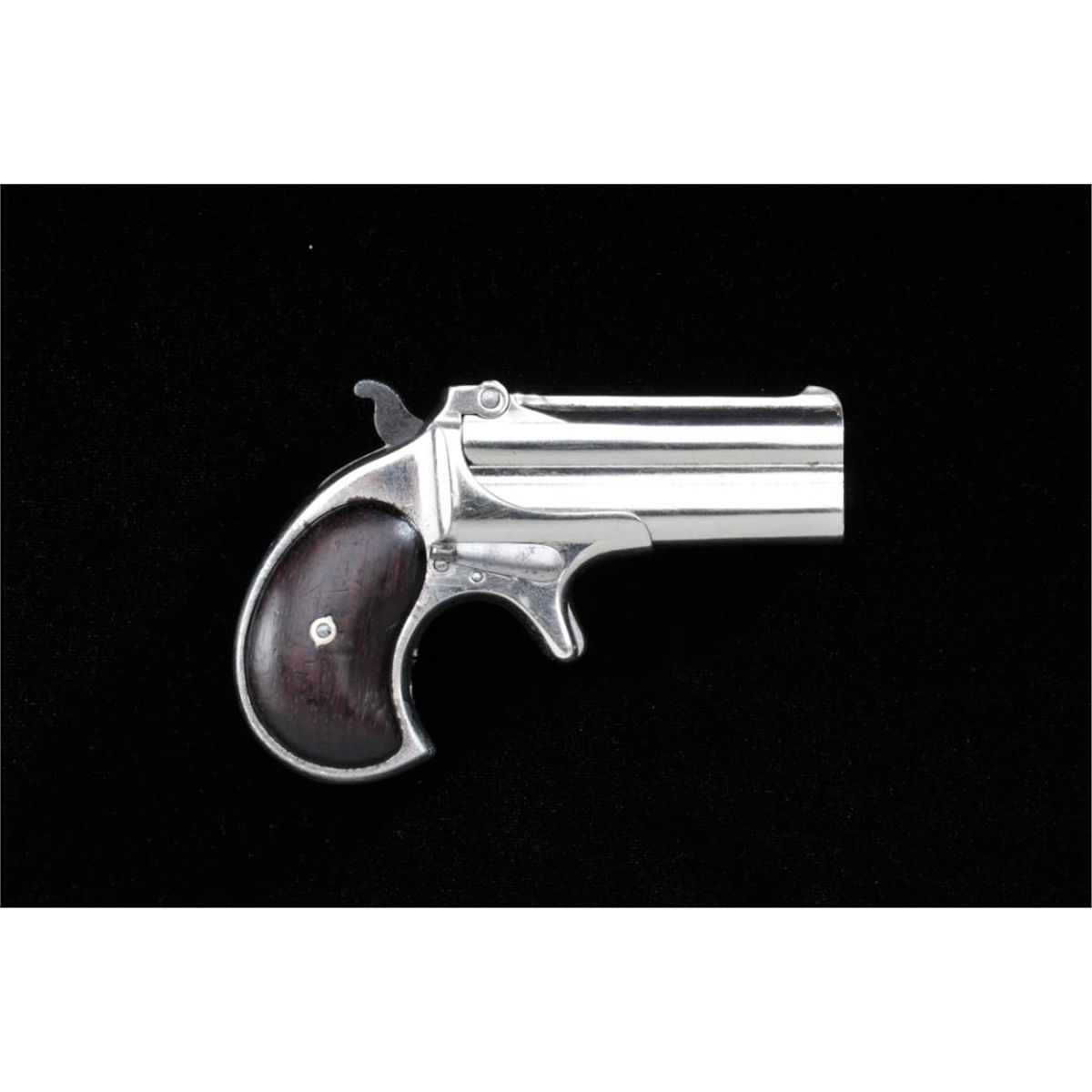 Remington .41 rimfire caliber over/under derringer, nickel plated, wood ...