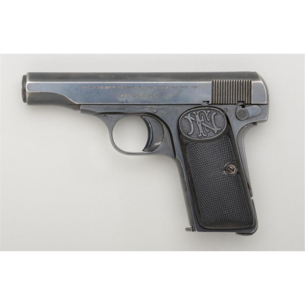 Belgian-made early pocket FN semi-auto pistol, .380 cal., 3-1/2” barrel ...