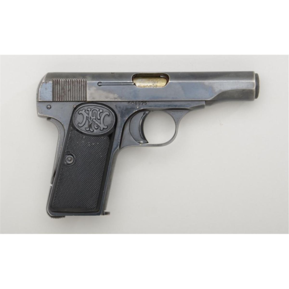 Belgian-made early pocket FN semi-auto pistol, .380 cal., 3-1/2” barrel ...