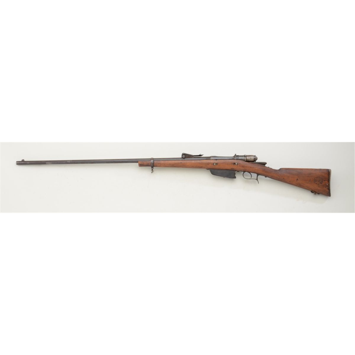 Sporterized Swiss Vetterli bolt-action rifle, 6.5mm cal., 33” barrel ...