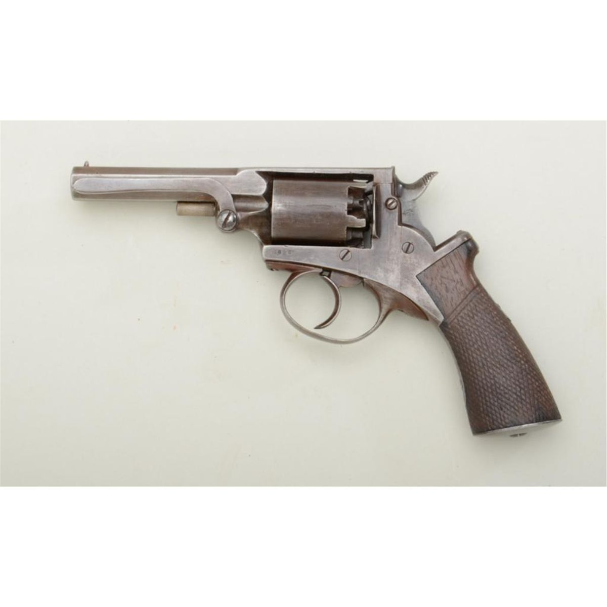 Adams Pocket percussion DA revolver, .31 cal., 3-1/4” octagon barrel ...