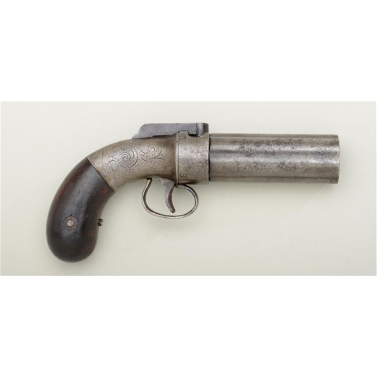 Allen’s Patent six-shot pepperbox pistol, .32 cal., 3-1/2” barrels ...