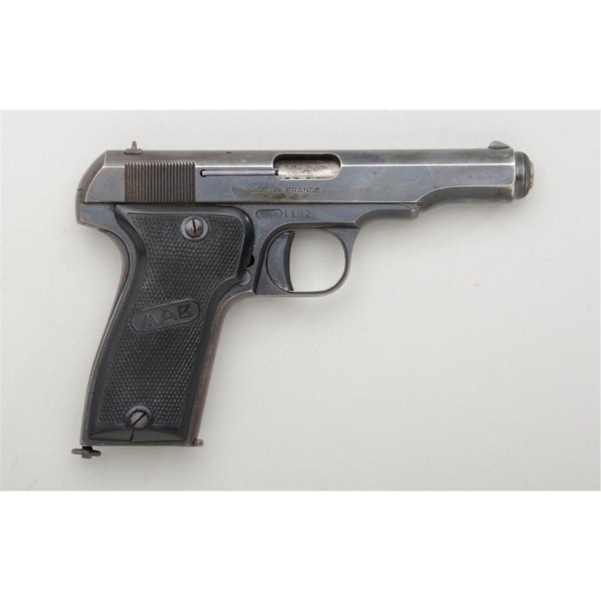 French MAB Model D semi-auto pistol, 7.65mm cal., 4” barrel, blue ...