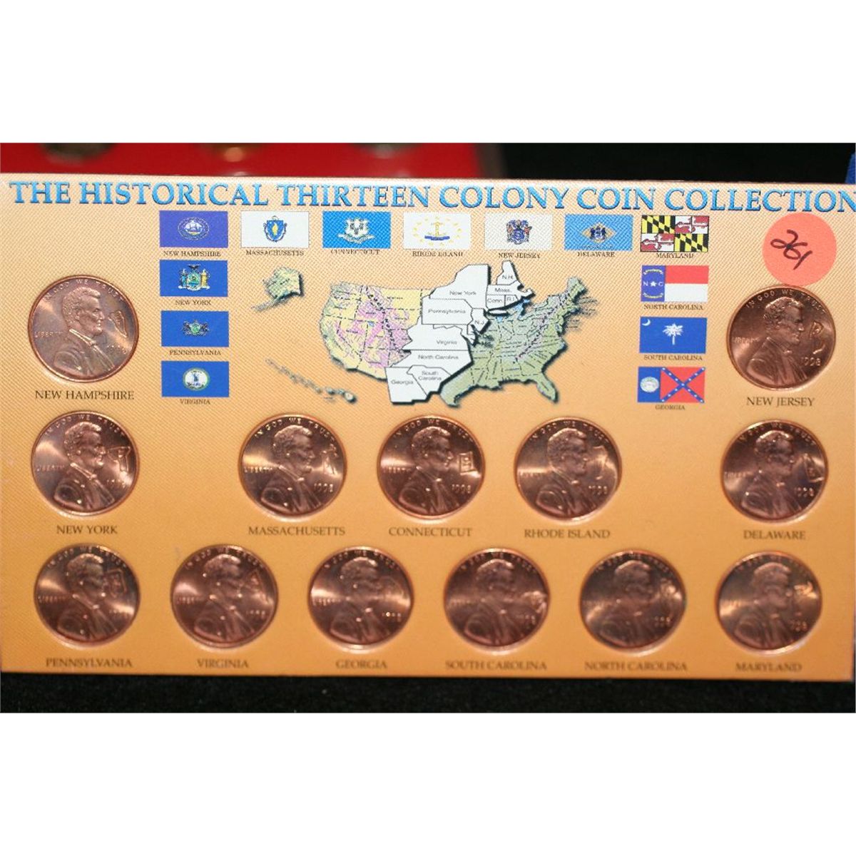 1998 "Historical Thirteen Colony" penny collection