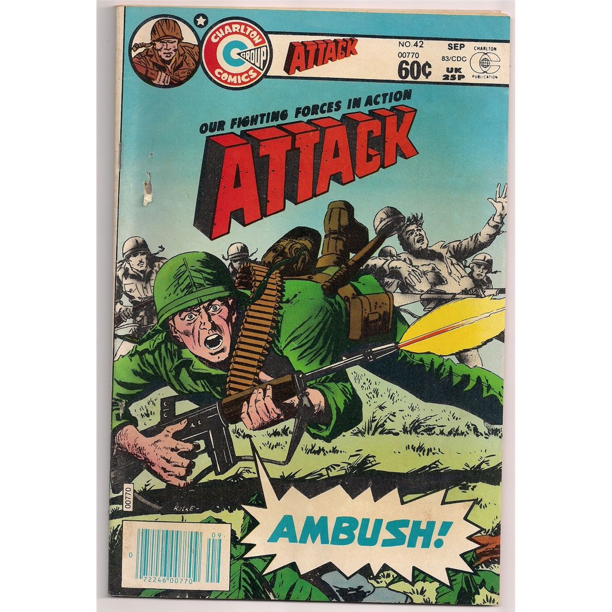 Lot of (11) Vintage Military Comic Books from Charleton Comics