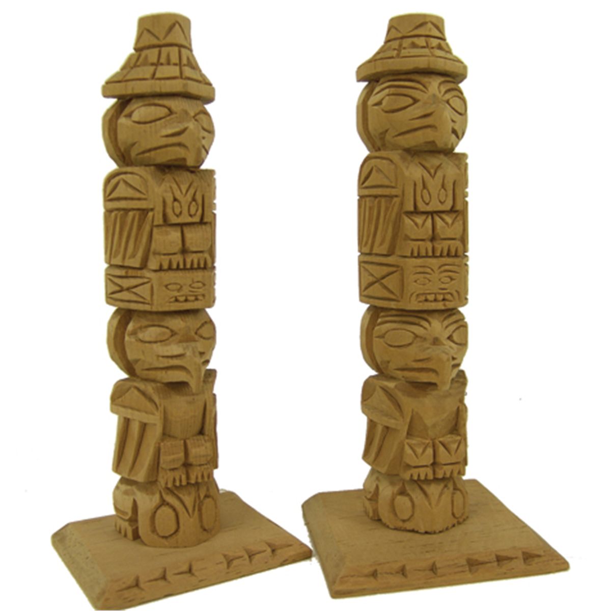 2 Northwest Coast Model Totem Poles- Barb Williams