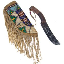 Sioux Beaded Knife & Sheath