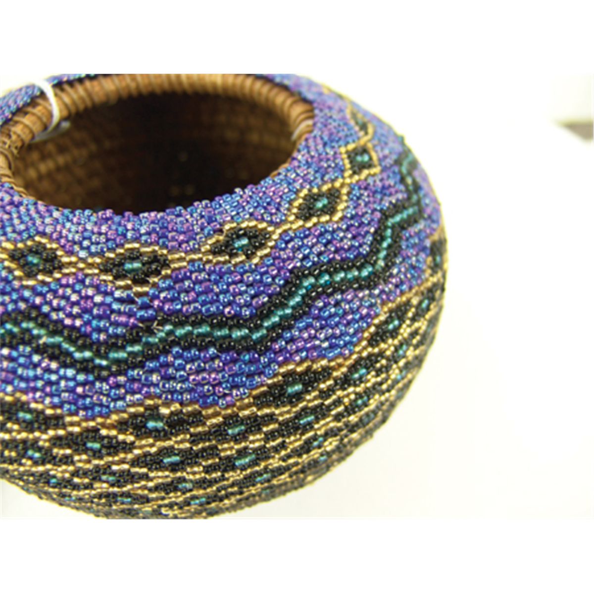 Fully Beaded Basket
