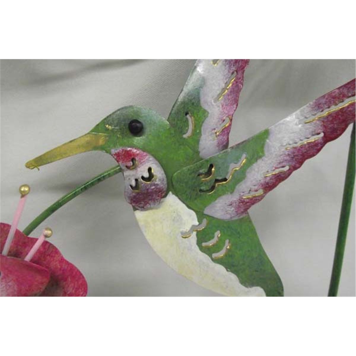 2 Decorative Metal Bird and Flowers Wall Hangings