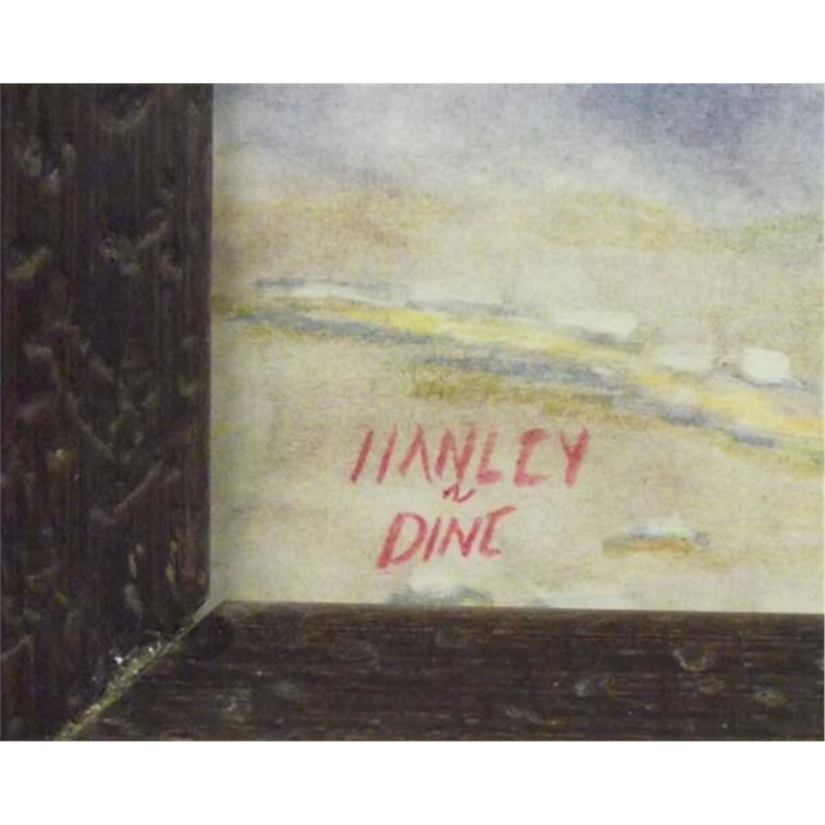 Framed Original Watercolor Navajo Artist R Hanley