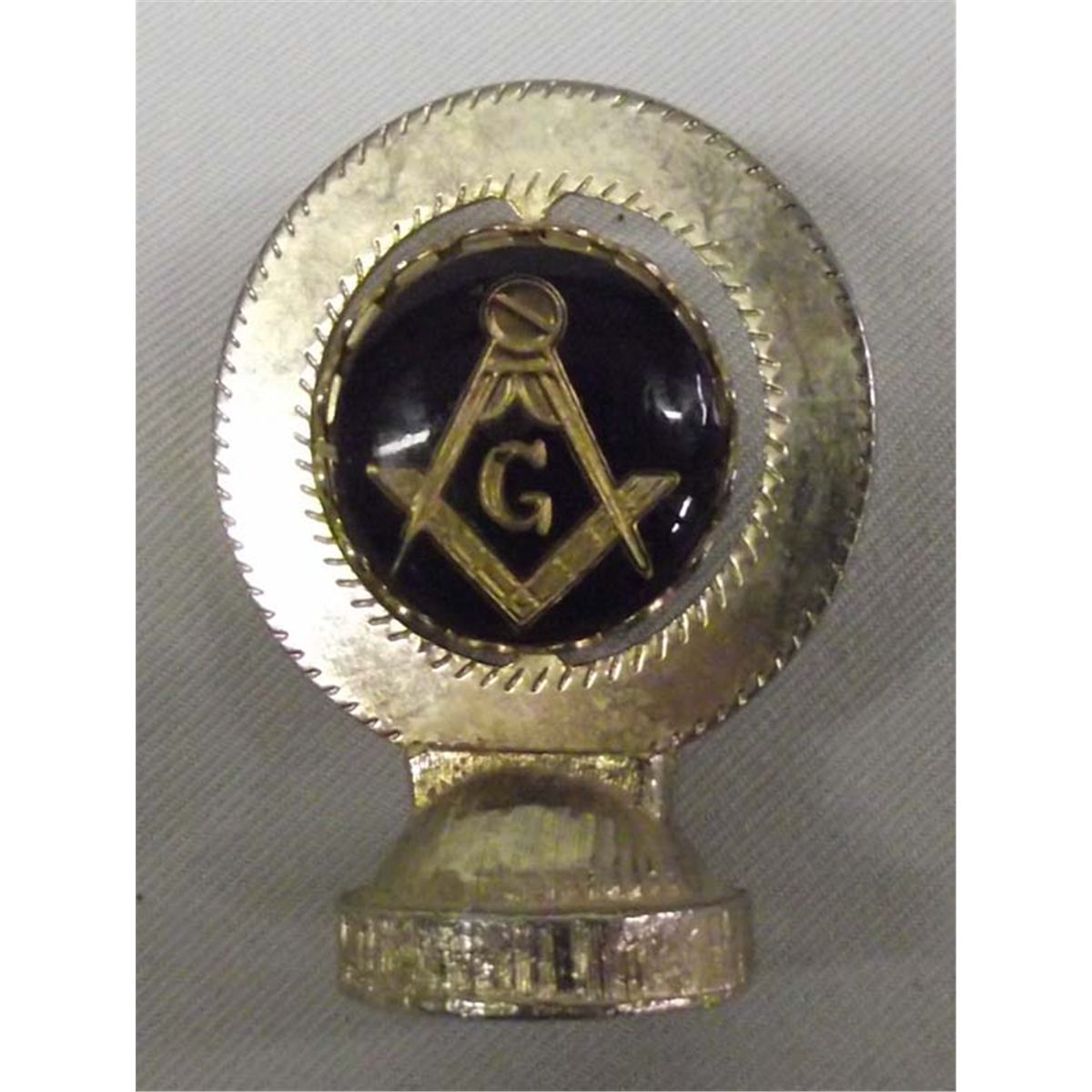 Vintage Masonic Magnetic Dashboard Emblem