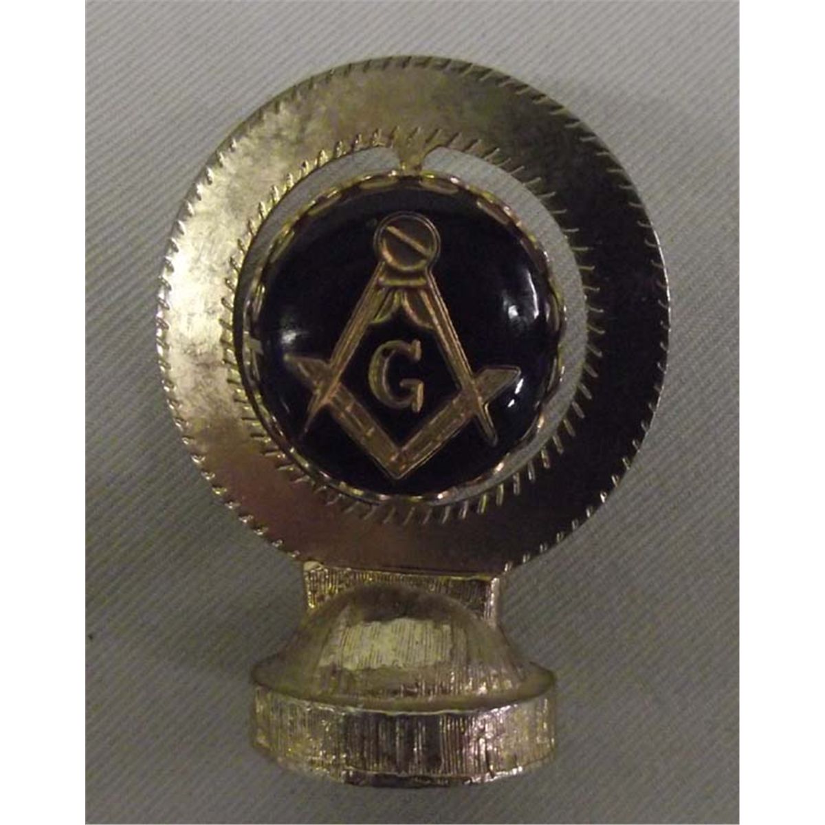 Vintage Masonic Magnetic Dashboard Emblem