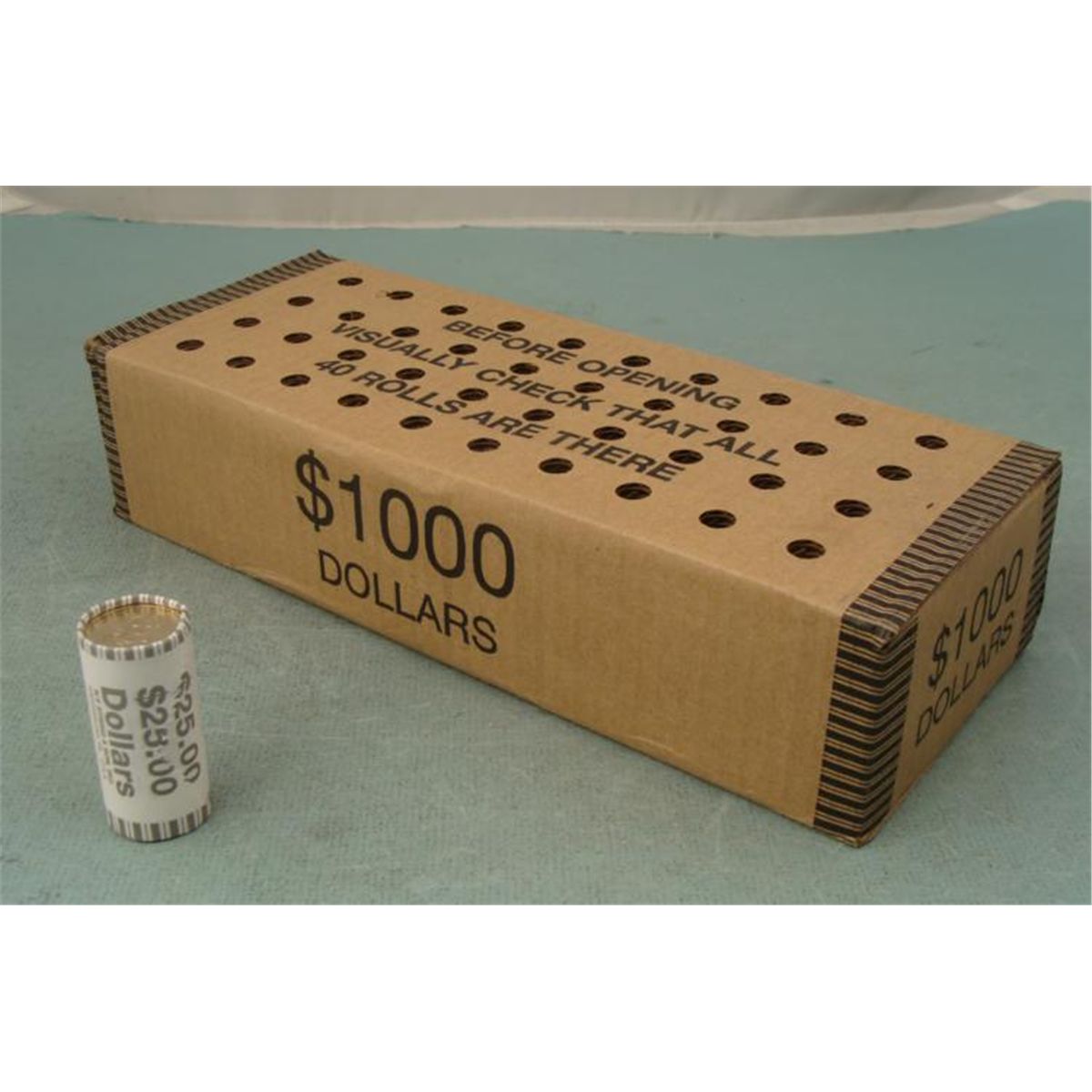 Mint Box 40 Mixed Dollar Coin Rolls Unsearched