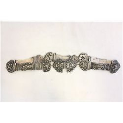 Silver Torah belt depicting "Biblical Scenes"