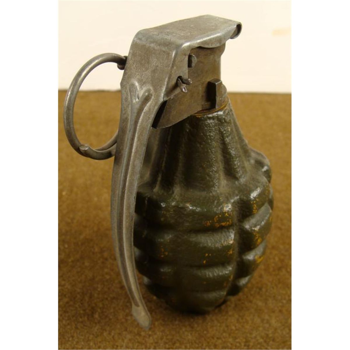 WWII INERT PINEAPPLE FRAGMENT GRENADE