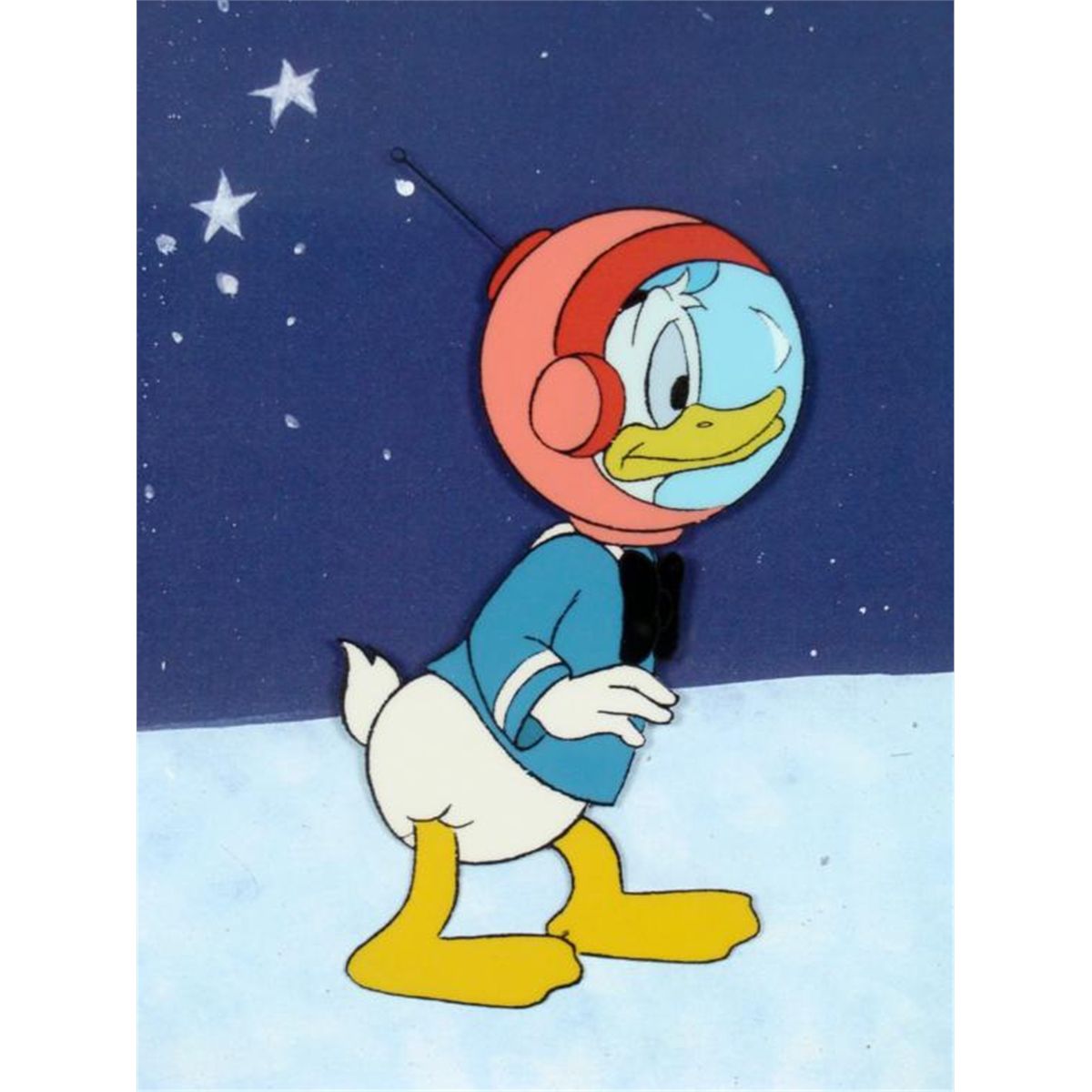 Framed Original Animation Donald Duck Cel Drawing Space