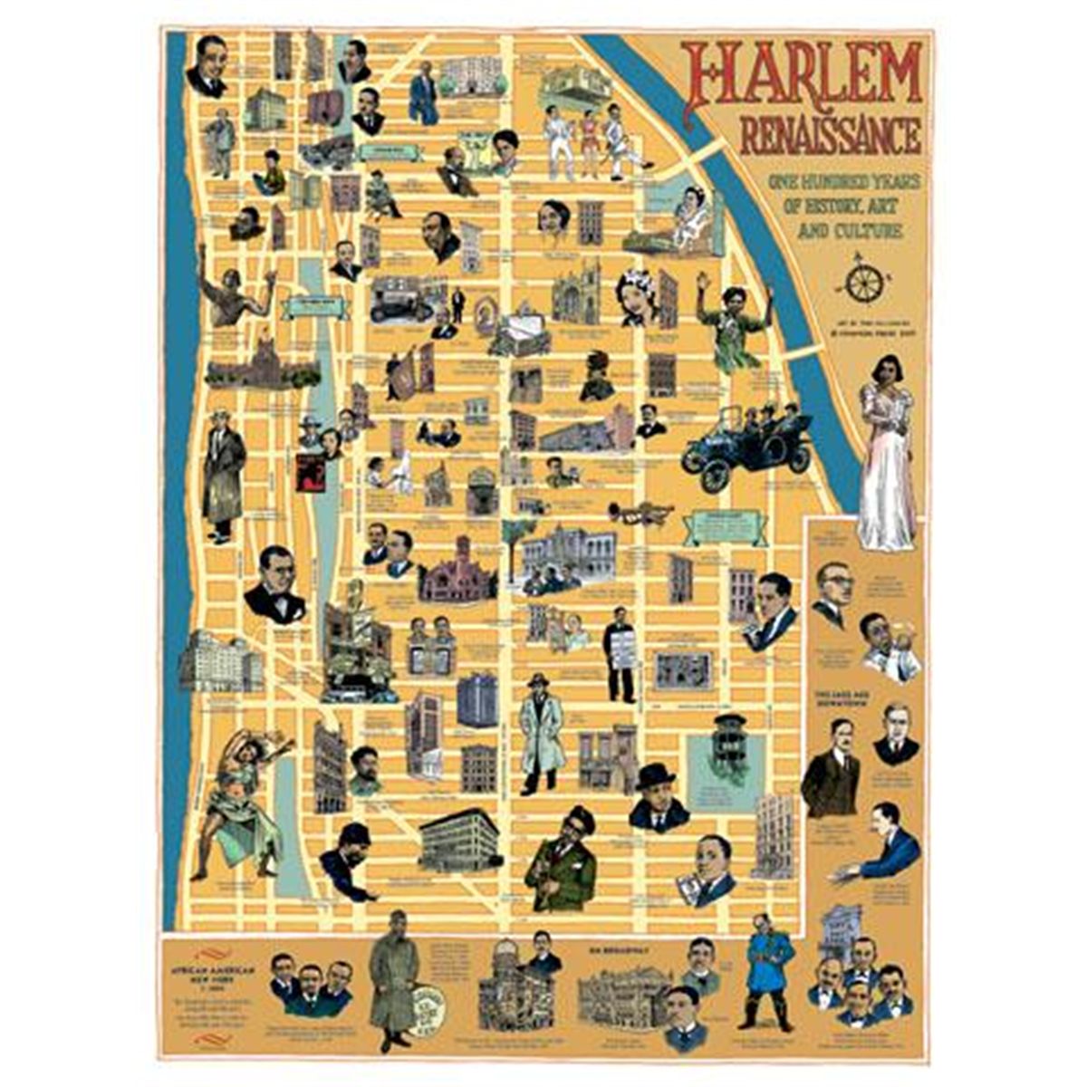 Tony Millionaire: The Harlem Renaissance Map Poster