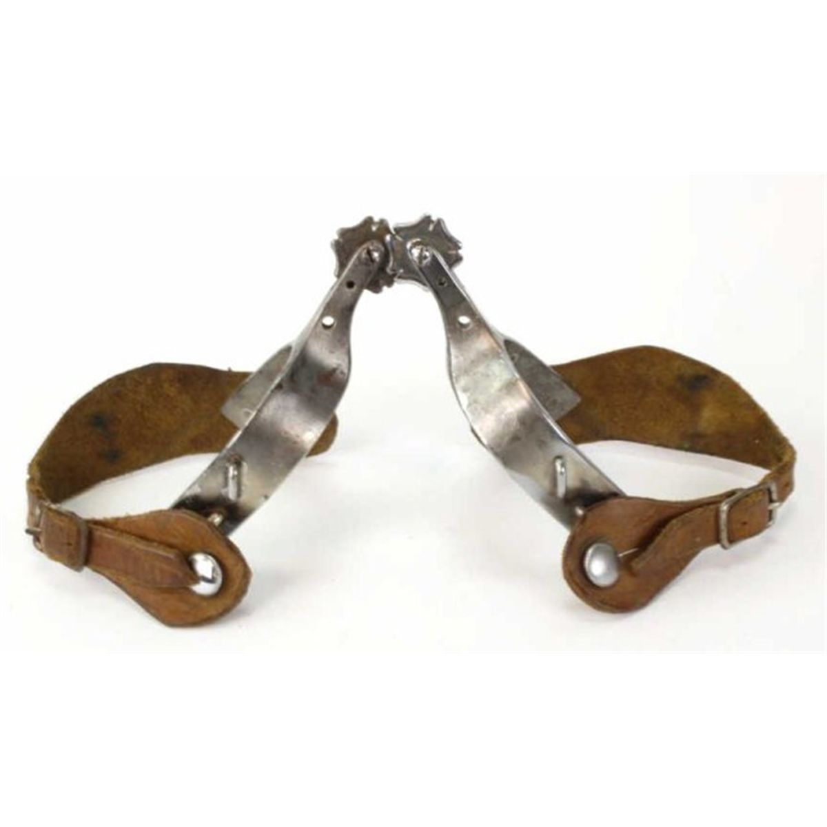 One pair of spurs marked Kelly 230 with leathers