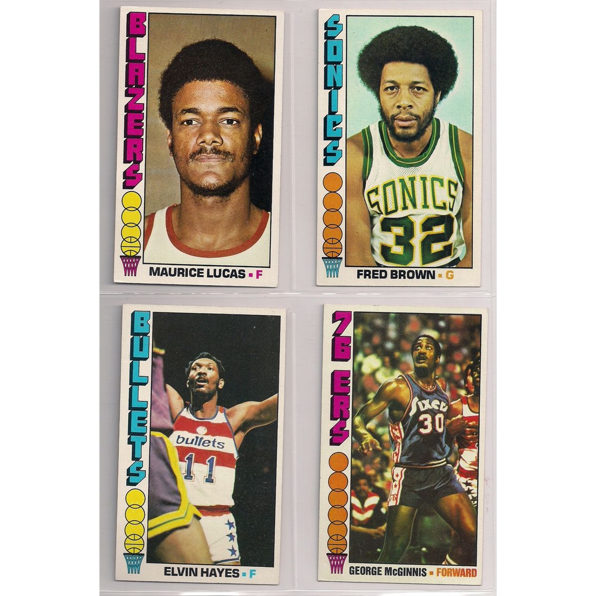 Lot of (8) 1976-77 Topps Tall Boys NBA Basketball Cards