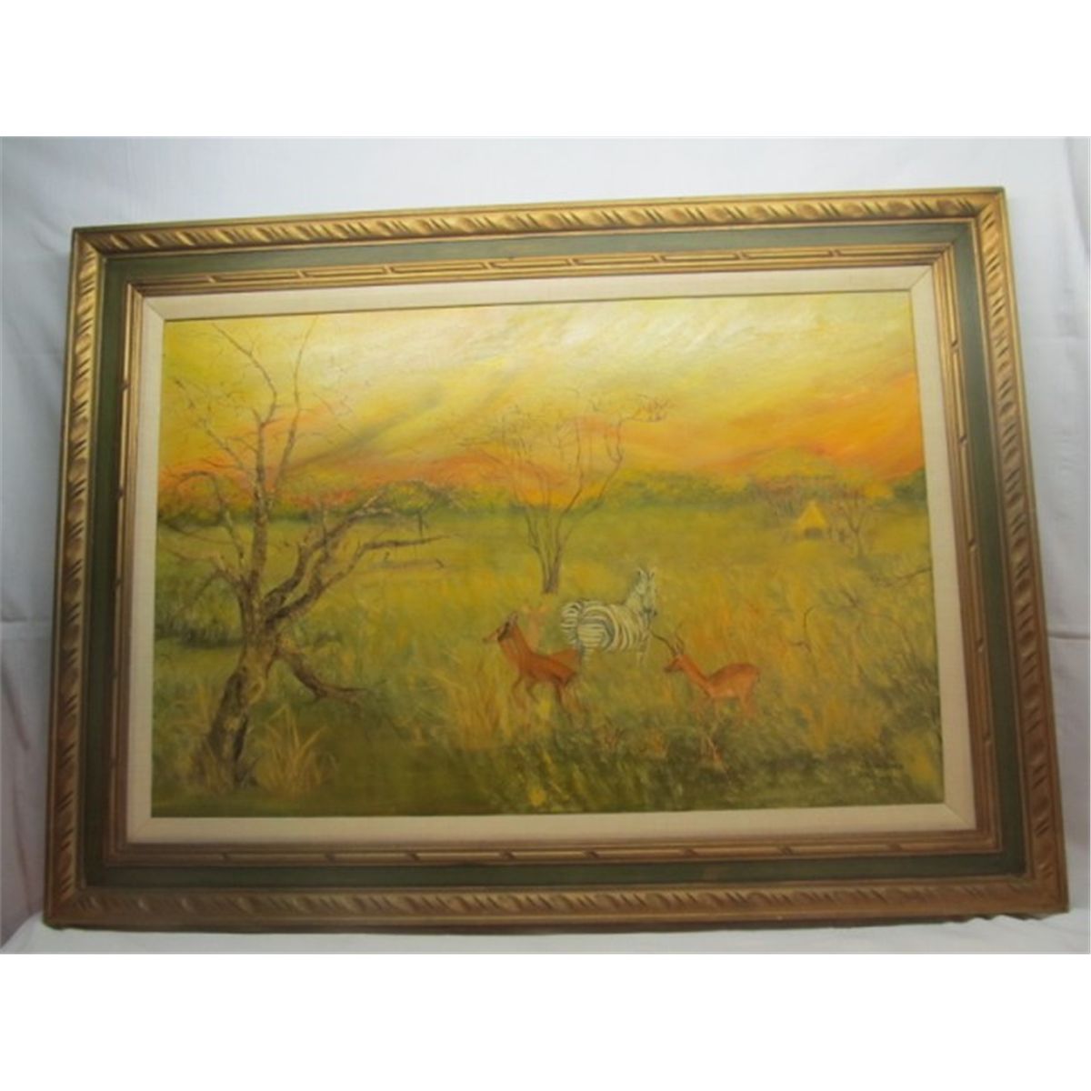 Barbara Harris oil painting "African Scene"