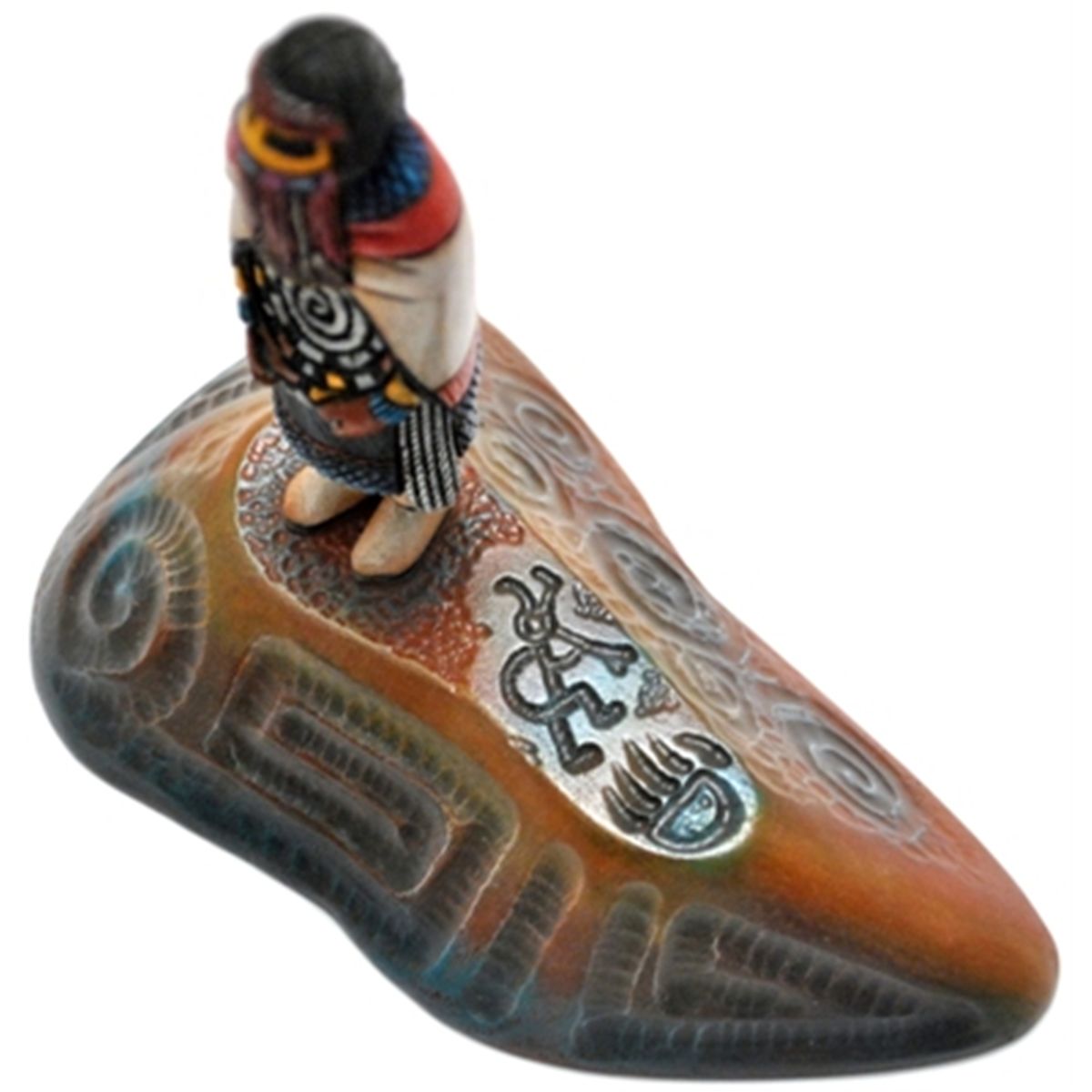 Hopi Sakwap Mana Corn Maiden Cottonwood Kachina - Sterling