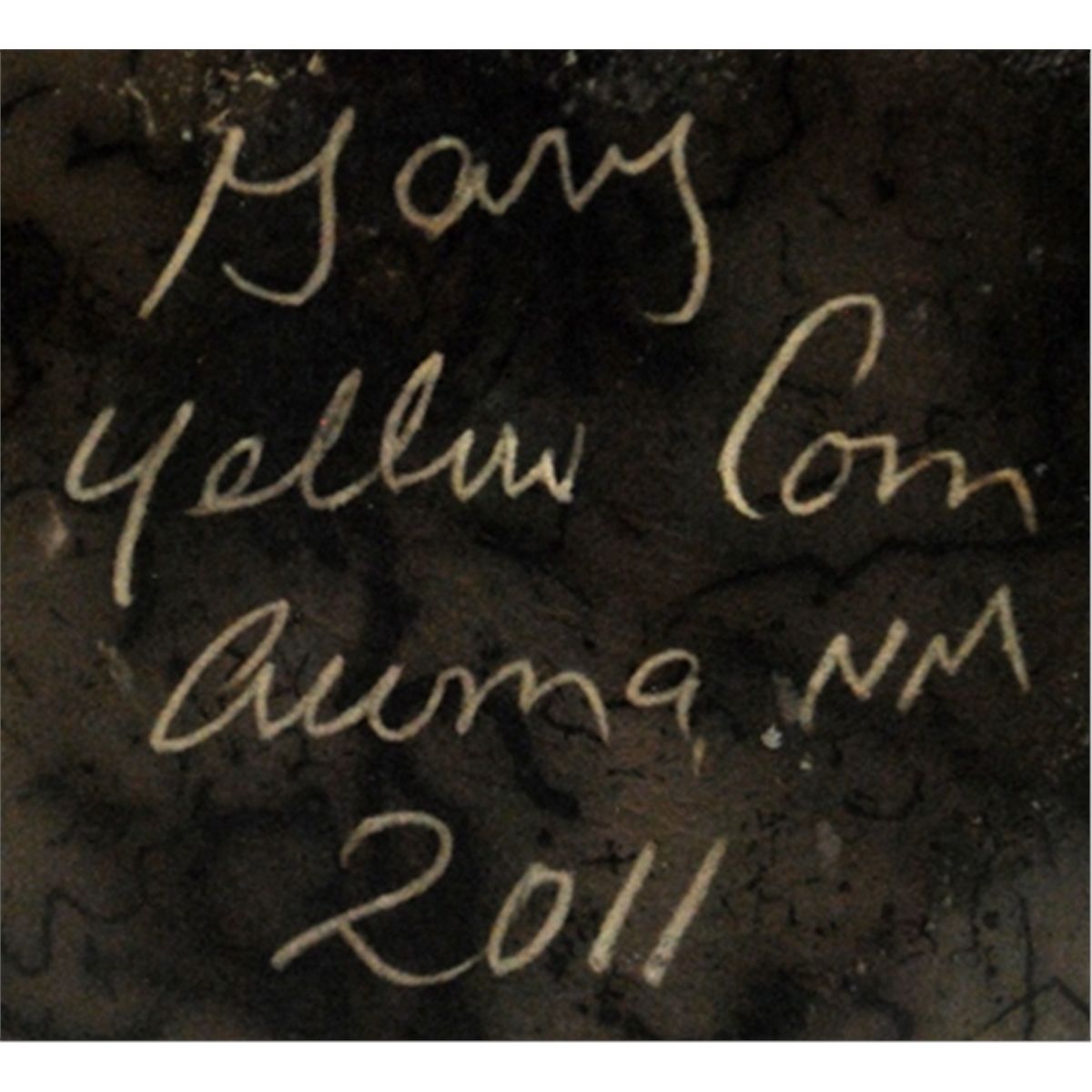 Acoma Pueblo Turtle Etched Horsehair Pottery - Gary Yellow Corn Louis