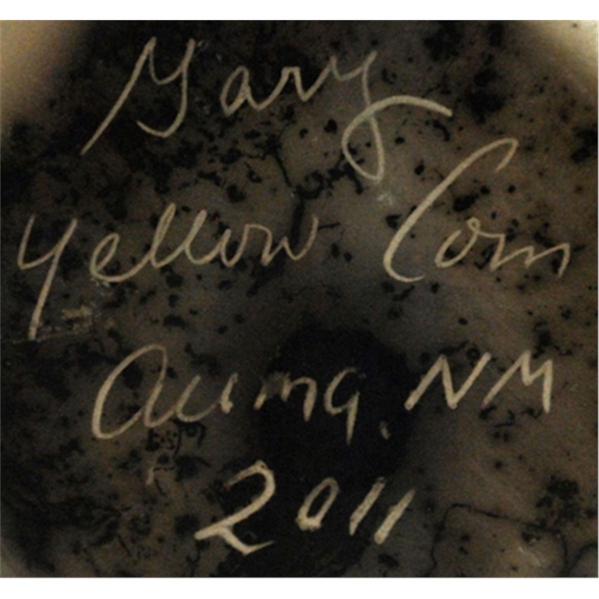 Acoma Pueblo Butterfly Etched Horsehair Pottery - Gary Yellow Corn Louis