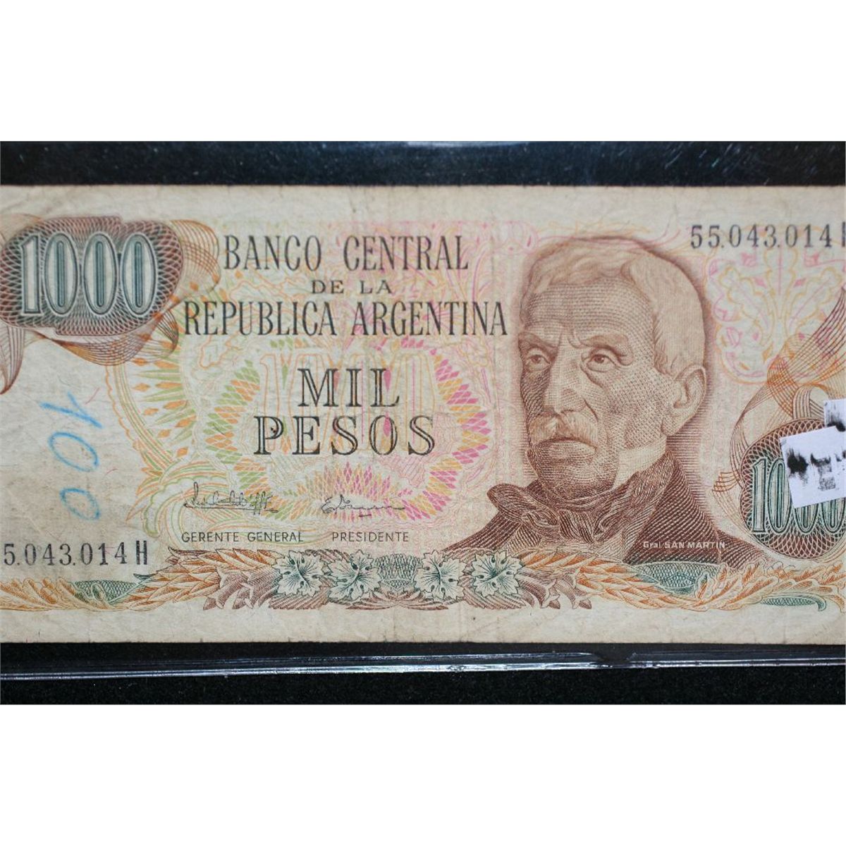 Banco Central de la Republica Argentina 1000 Mil Pesos Foreign Bank Note