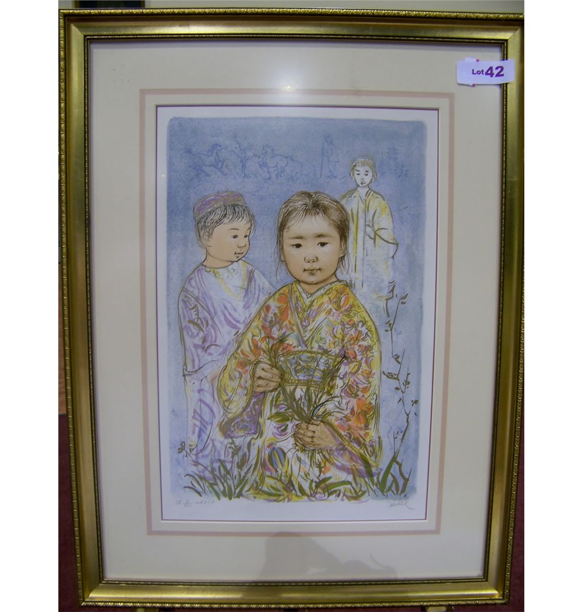 Edna Hibel Lithograph IV #8/32 edition of 254