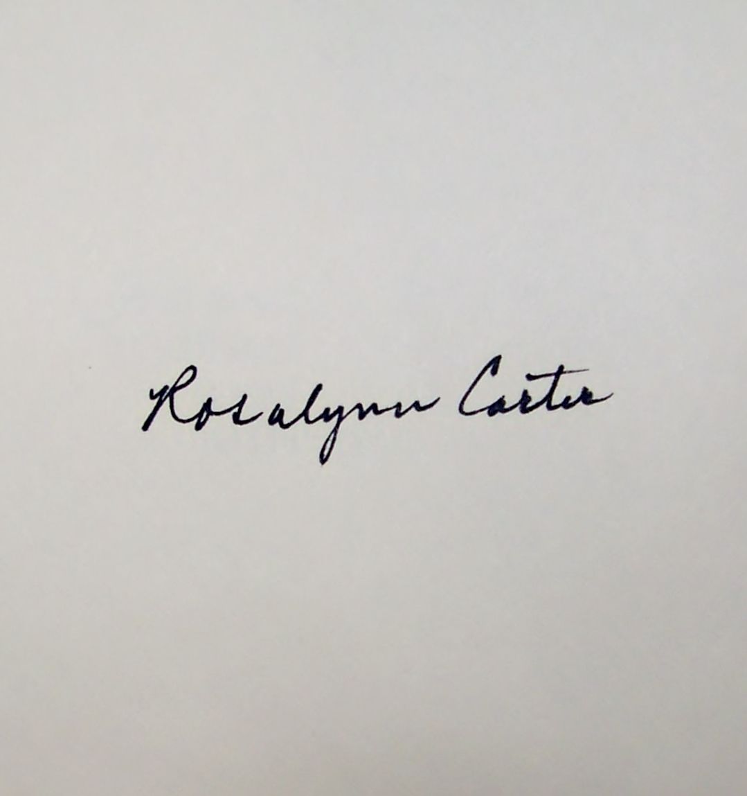 Jimmy and Rosalynn Carter Signed Books. Jimmy and Rosalynn Carter Signed Books.