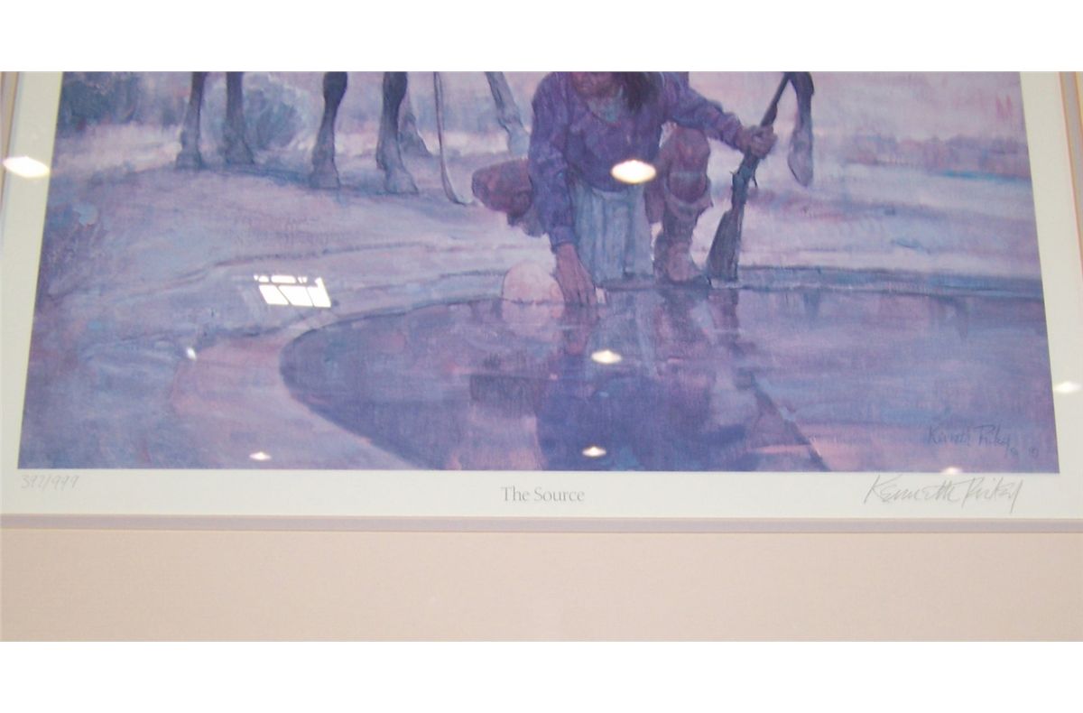 KEN RILEY "THE SOURCE" LIMITED EDITION, CUSTOM FRAMED LITHOGRAPH 397/999