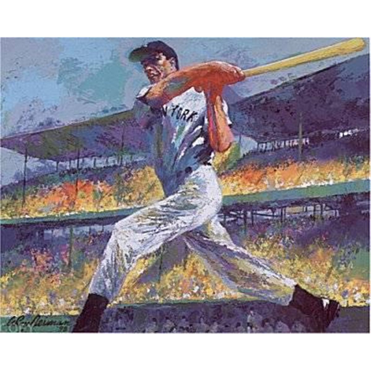 LeRoy NEIMAN Signed Joe DiMaggio Art Print