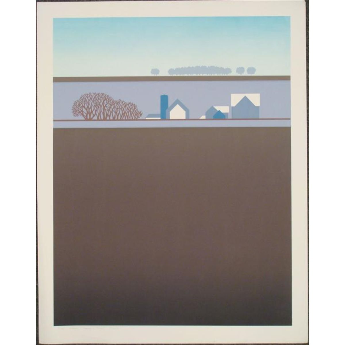 Steve Horan Signed Rural Art Print Hanson Farm 1974