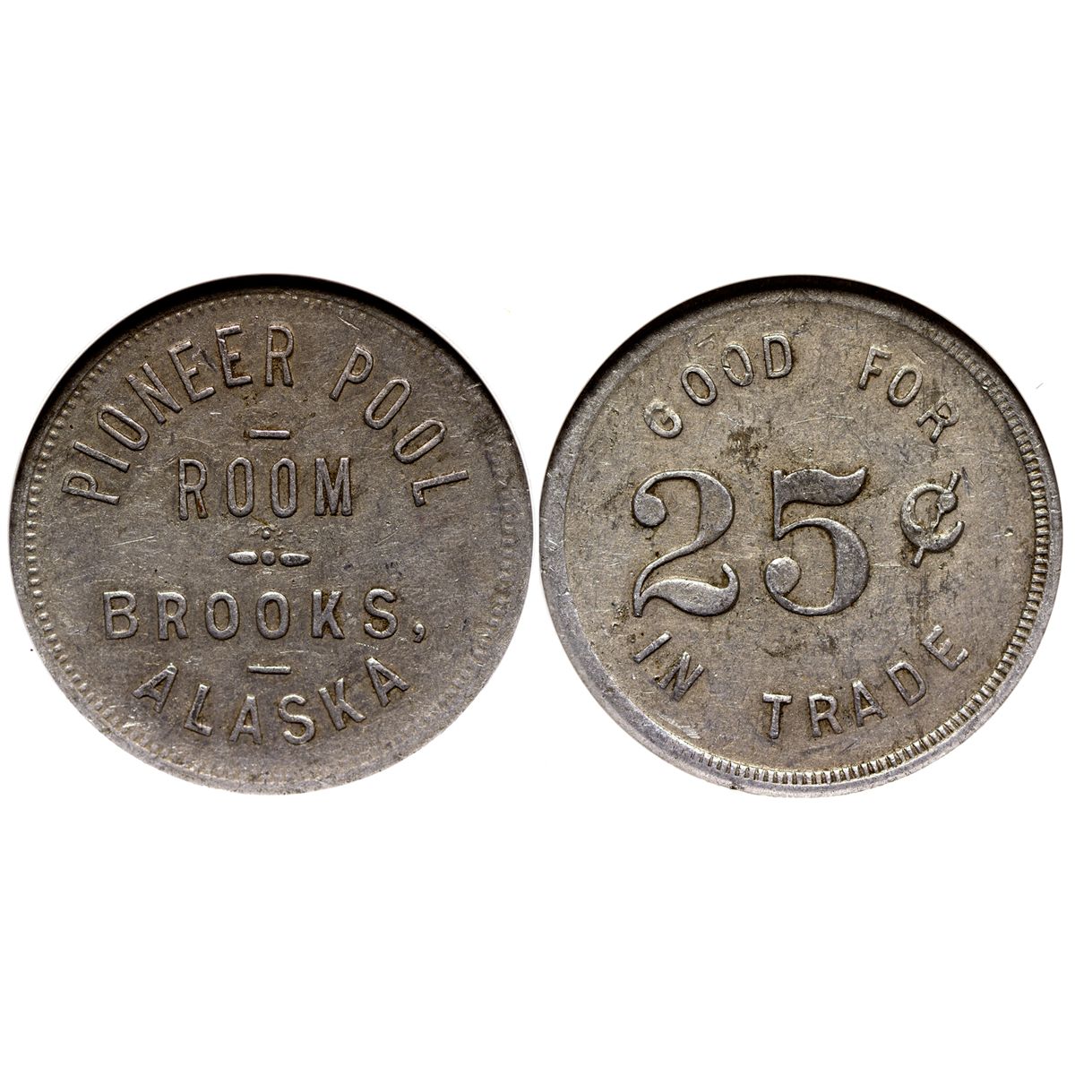 AK - Brooks,c1917 - Pioneer Pool Room Token