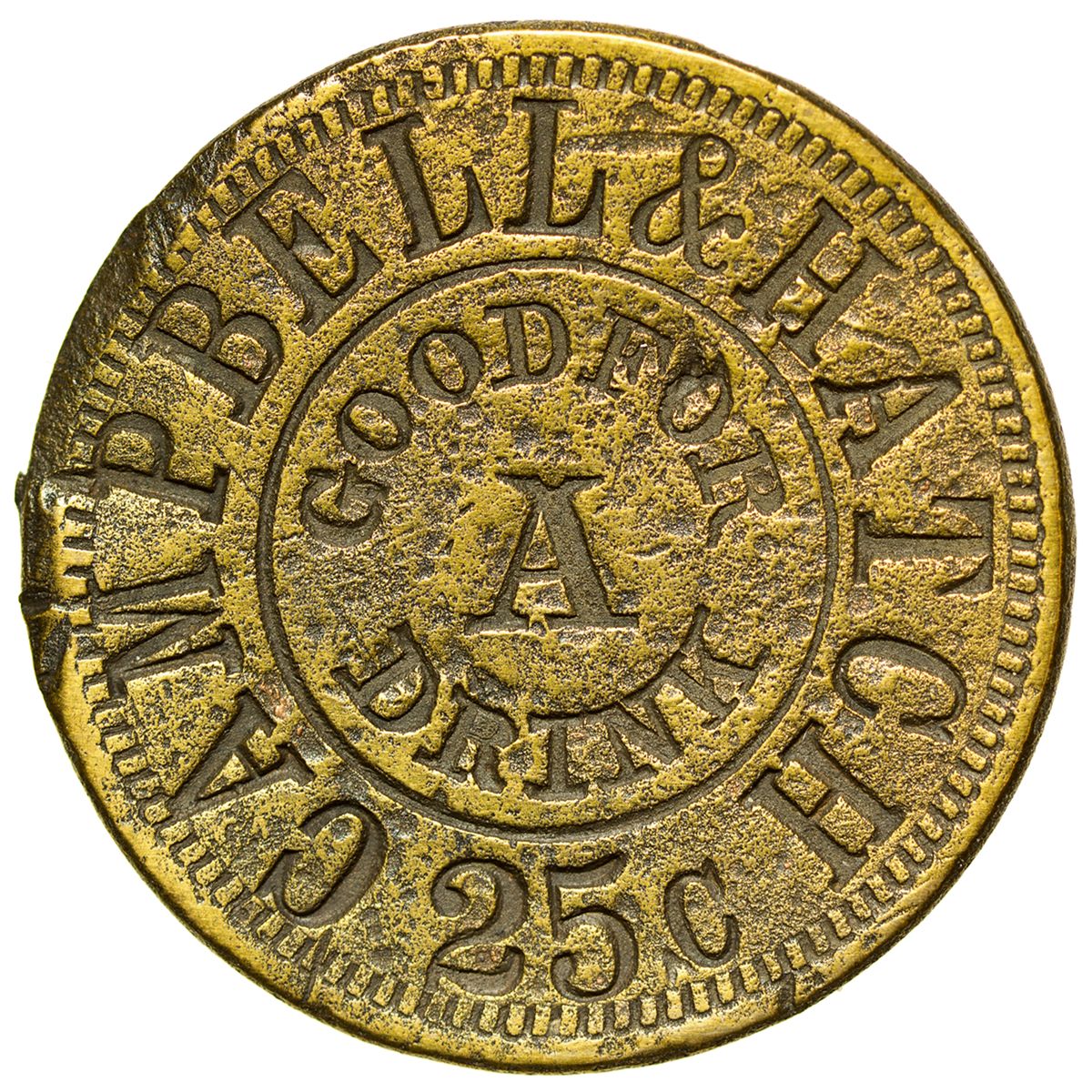 AZ - Tombstone,Cochise County - c1880 - Campbell & Hatch Token