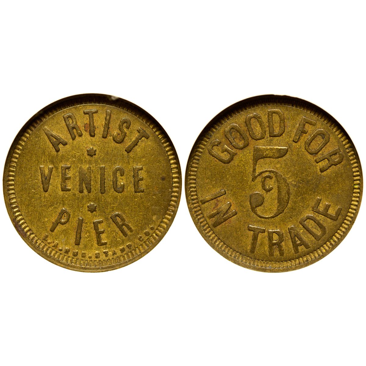 CA - Venice,L.A. County - 1900 - Artist Pier Token