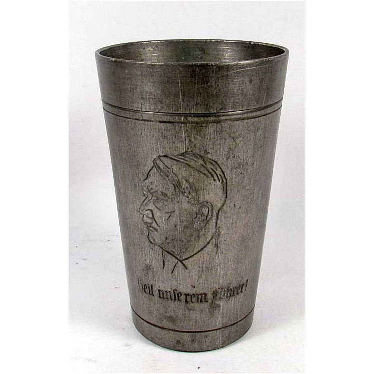 GERMAN NAZI ADOLF HITLER PEWTER MUG