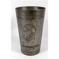 GERMAN NAZI ADOLF HITLER PEWTER MUG