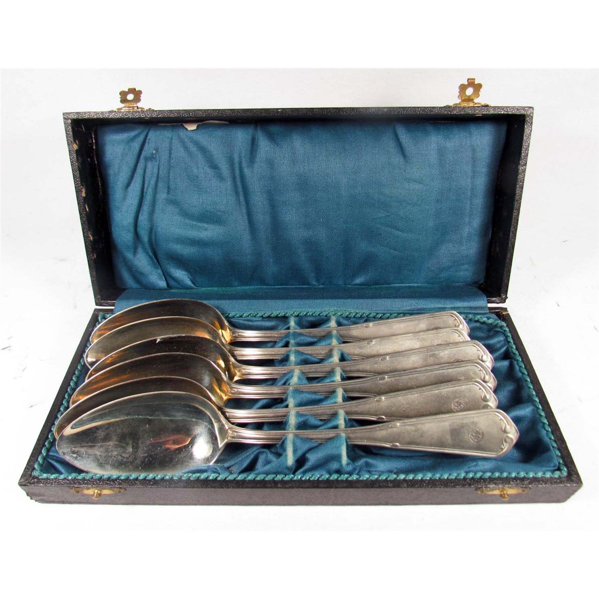 SET OF 6 GERMAN NAZI SPOONS IN ORIGINAL CASE
