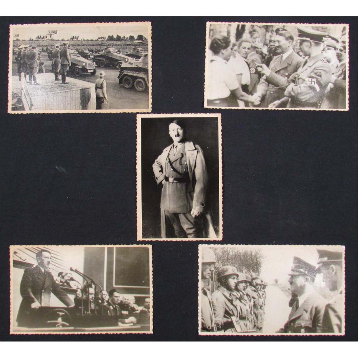 LOT OF 5 GERMAN NAZI DICTATOR ADOLF HITLER PHOTOS
